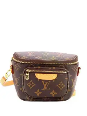LOUIS VUITTON Bum Bag Monogram Canvas Mini Belt Bag - Brown