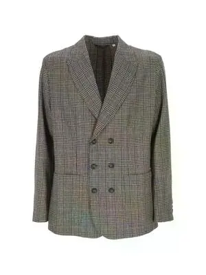 GUGLIELMINOTTI Prince Of Wales-pattern Double-breasted Blazer