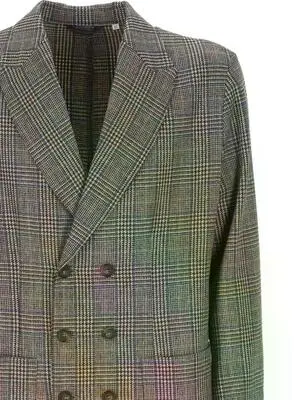 GUGLIELMINOTTI Prince Of Wales-pattern Double-breasted Blazer