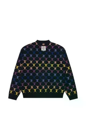 AAPE BY *A BATHING APE Aapeunvs Moonface Logo-pattern Cardigan - Neutrals