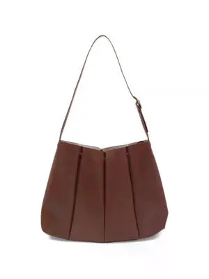 THEMOIRE Pleated-detail Shoulder Bag - Brown