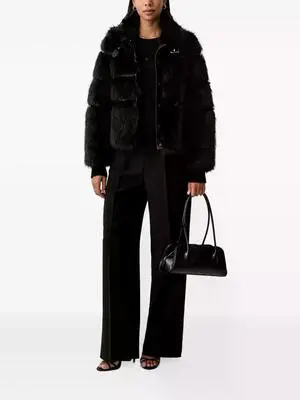 Patrizia Pepe Buckle-detail Faux-fur Jacket