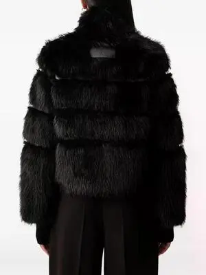 Patrizia Pepe Buckle-detail Faux-fur Jacket