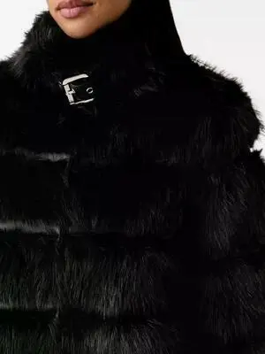 Patrizia Pepe Buckle-detail Faux-fur Jacket