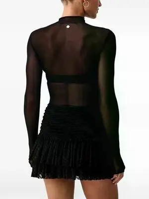 SILVIAN HEACH Crystal-embellished Mesh Top