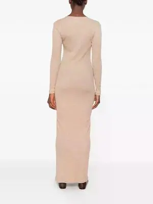 GIOVANNI BEDIN Ribbed-knit Long-sleeve Midi Dress