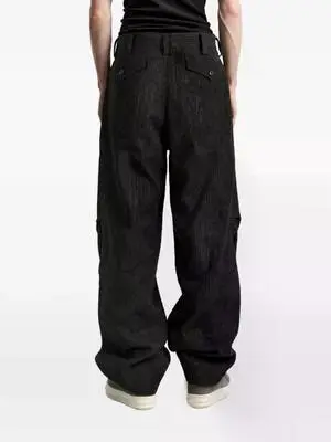 ZIGGY CHEN Pinstriped Wide-leg Trousers