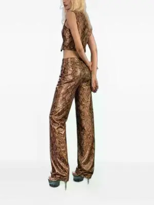 HEIRA LEATHERWEAR Medusa Snakeskin-embossed Vest