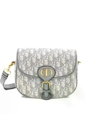 Dior Bobby Flap Bag Oblique Canvas Medium Crossbody Bag - Grey