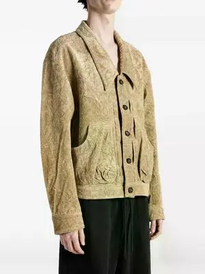 ZIGGY CHEN Crinkled-finish Jacket