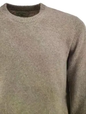 MC2 SAINT BARTH Khaki Regent Wool-blend Donegal-knit Crewneck Sweater