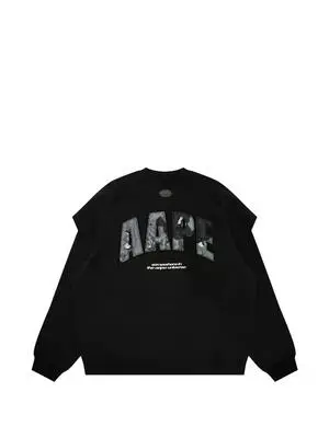 AAPE BY *A BATHING APE Moonface-logo Layered Sweatshirt