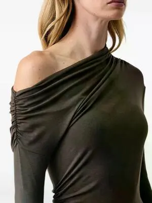 Patrizia Pepe One-shoulder Draped Midi Dress