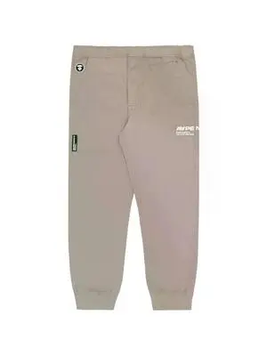 AAPE BY *A BATHING APE Moonface-patch Tapered Trousers - Neutrals