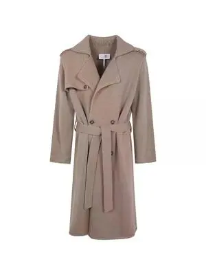 MAISON MARGIELA Knitted Double-breasted Trench Coat