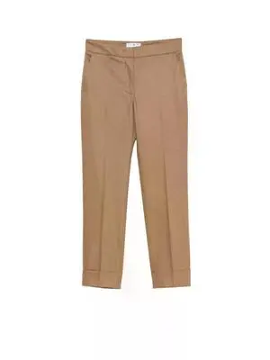 PT TORINO Pressed-crease Turn-up Trousers - Neutrals