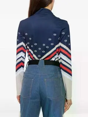 Bogner Fabia Chevron-print Long-sleeve Top