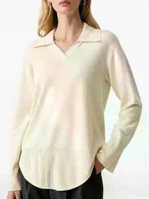 SILVIAN HEACH Curved-hem Polo Sweater