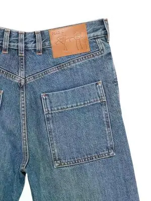 Plan C Belted Straight-leg Jeans