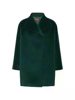 Max Mara Cocoon-fit Wool Coat - Green