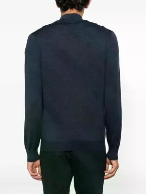 BARBA NAPOLI Quarter-zip Knitted Sweater - Blue