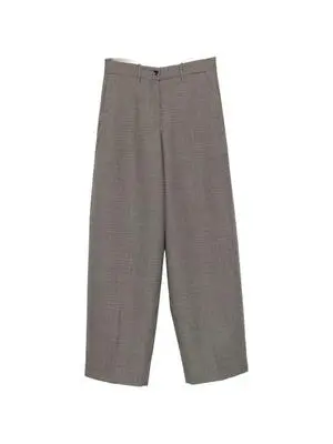 NINE:INTHE:MORNING Houndstooth-pattern Wide-leg Trousers