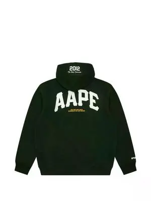 AAPE BY *A BATHING APE Moonface Logo-print Zip-up Hoodie - Green