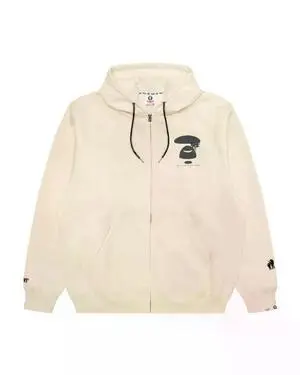 AAPE BY *A BATHING APE Aapeunvs Moonface Zip-up Hoodie Neutrals