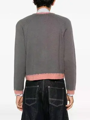 You Must Create Crochet-trim Wool Cardigan