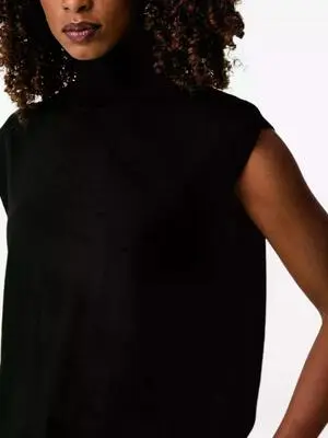 Patrizia Pepe Turtleneck Sleeveless Vest