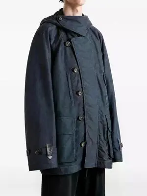 ZIGGY CHEN Hooded Button-up Coat