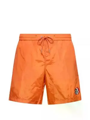 Moncler Logo Swim Shorts - Orange