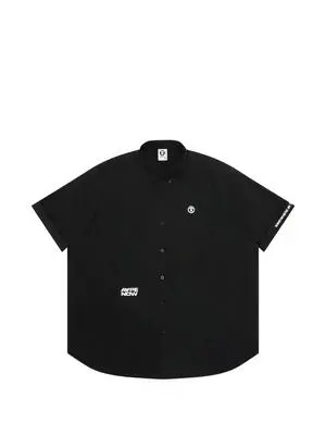 AAPE BY *A BATHING APE Moonface Logo-patch Shirt - Black