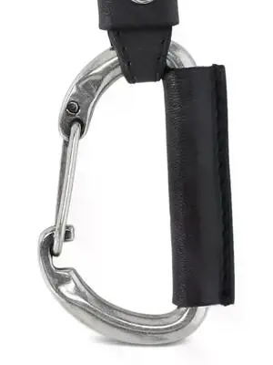 Orciani Micron Logo-plaque Leather Keyring