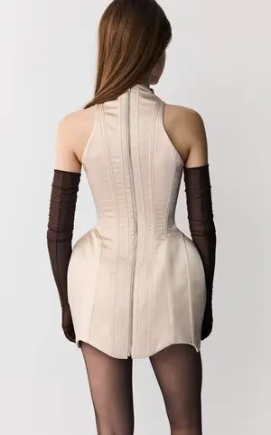 BALYKINA Milena Mini Dress - Neutral