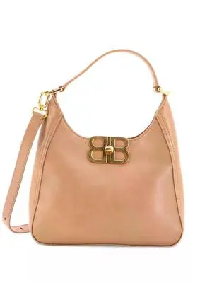 Balenciaga Bb Soft Leather Small Hobo Bag - Brown