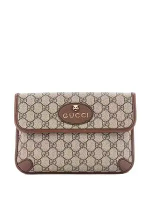 Gucci Neo Vintage Flap Gg Coated Canvas Belt Bag - Brown