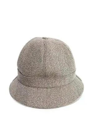 Loro Piana Herringbone Pecora Nera Hunting Hat - Brown