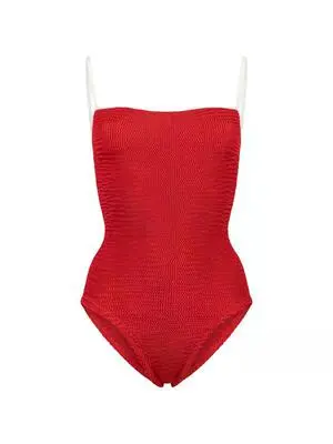 PARAMIDONNA Marisia Crinkle-effect Swimsuit - Red