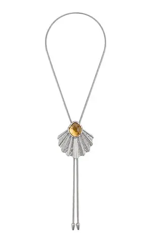 BOLOLA The Palmette In With Citrine - Silver