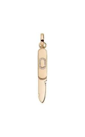 MINED AND FOUND 14k Yellow And Diamond 'balance' Pocketknife Pendant