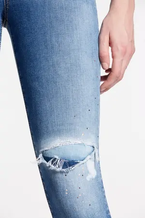 Dsquared2 Medium Crystal Peach Wash High Waist Twiggy Jeans