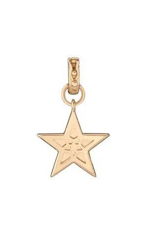 MINED AND FOUND 14k Yellow And Diamond Lucky Star Pendant