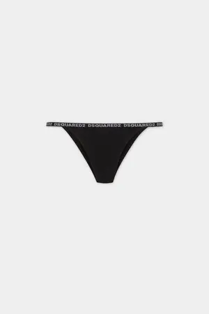 Dsquared2 Logo Cotton Brief - Black