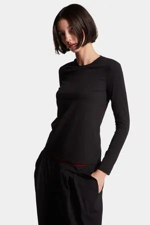 Dsquared2 Underwear Tulle Long Sleeves T-shirt