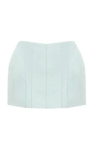 BALYKINA Padded Taffeta Mini Skirt - Green