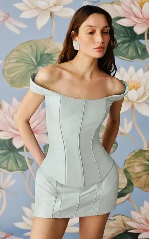 BALYKINA Padded Taffeta Mini Skirt