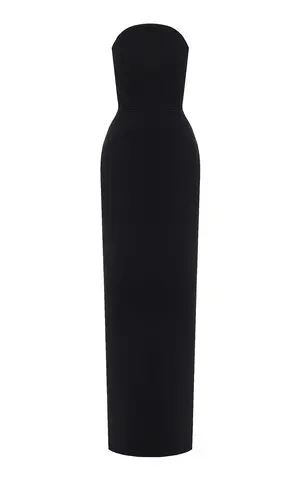 BALYKINA Paola Matt Silk Maxi Dress - Black