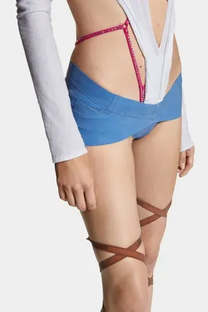 Dsquared2 5-pocket Latex Hot Pants
