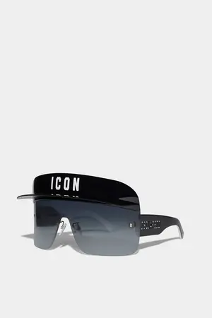 Dsquared2 Icon Mask Black Sunglasses - Silver